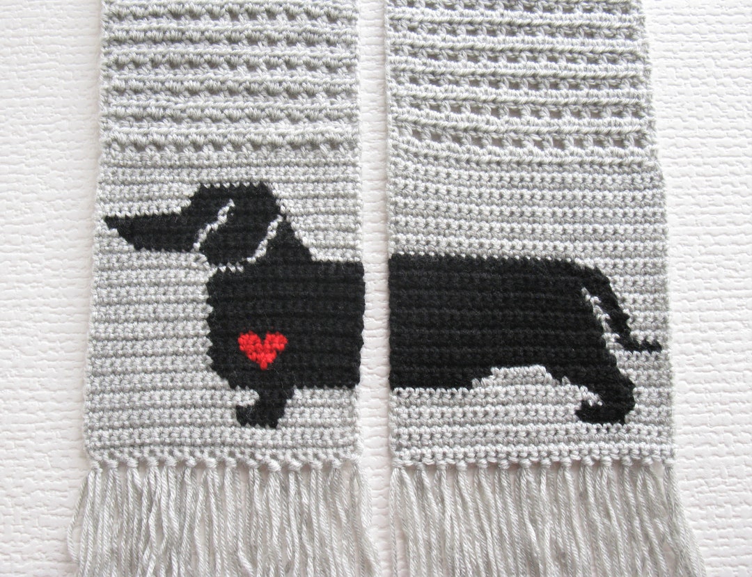 Dachshund Scarf Crochet Pattern. Instant Download for Weenie Dog ...