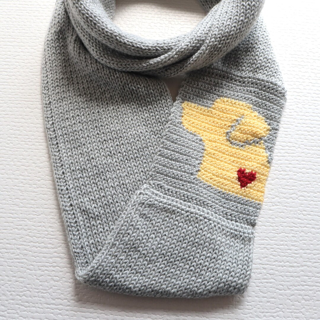 Labrador Retriever Infinity Scarf: Knitted Silver Gray Circle Scarf - Etsy