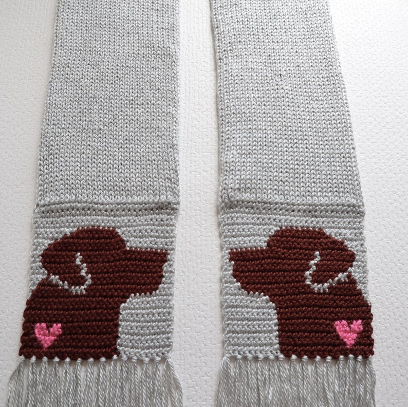 Handmade Labrador Retriever Scarf: Gray Knit Dog Lover Gift - Etsy