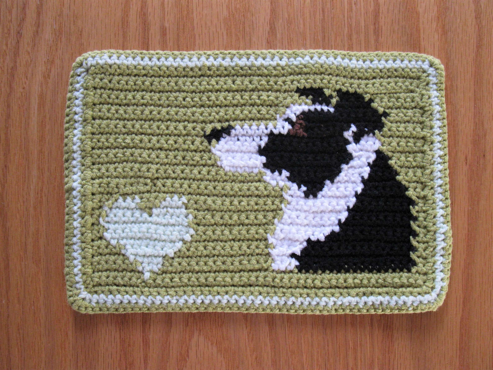 Border Collie Crochet Pattern. Instant Download Mug Mat - Etsy