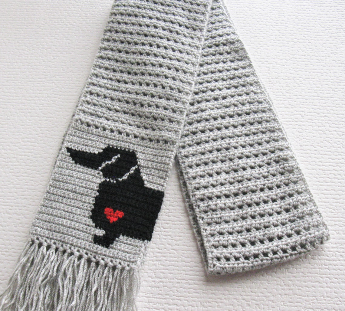 Dachshund Scarf Crochet Pattern. Instant Download for Weenie Dog ...