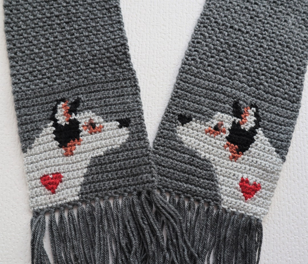 Blue Heeler Crochet Pattern. DIY Australian Cattle Dog Scarf. - Etsy