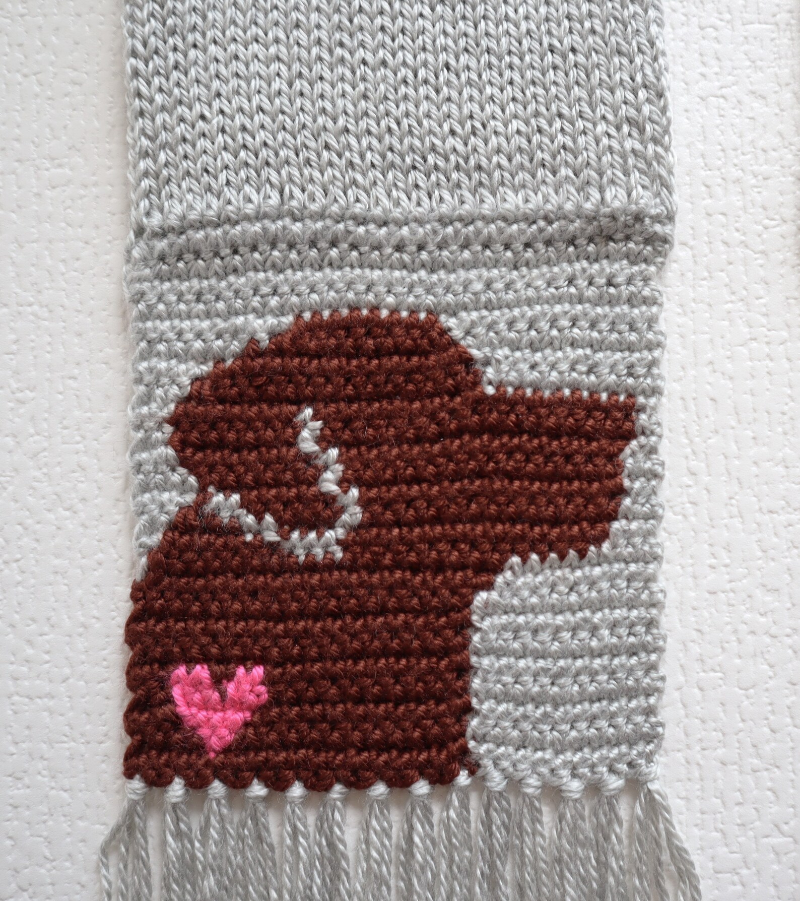 Handmade Labrador Retriever Scarf: Gray Knit Dog Lover Gift - Etsy