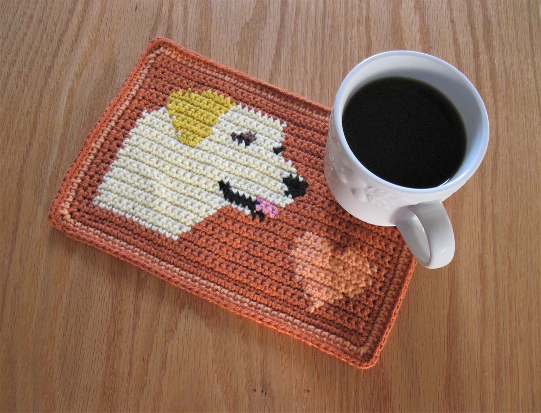 Labrador Dog Crochet Pattern. Instant Download Mug Mat Pattern With a ...