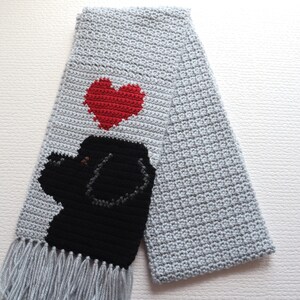 Crochet Pattern for a Newfoundland Dog Scarf. Instant Download Intarsia ...