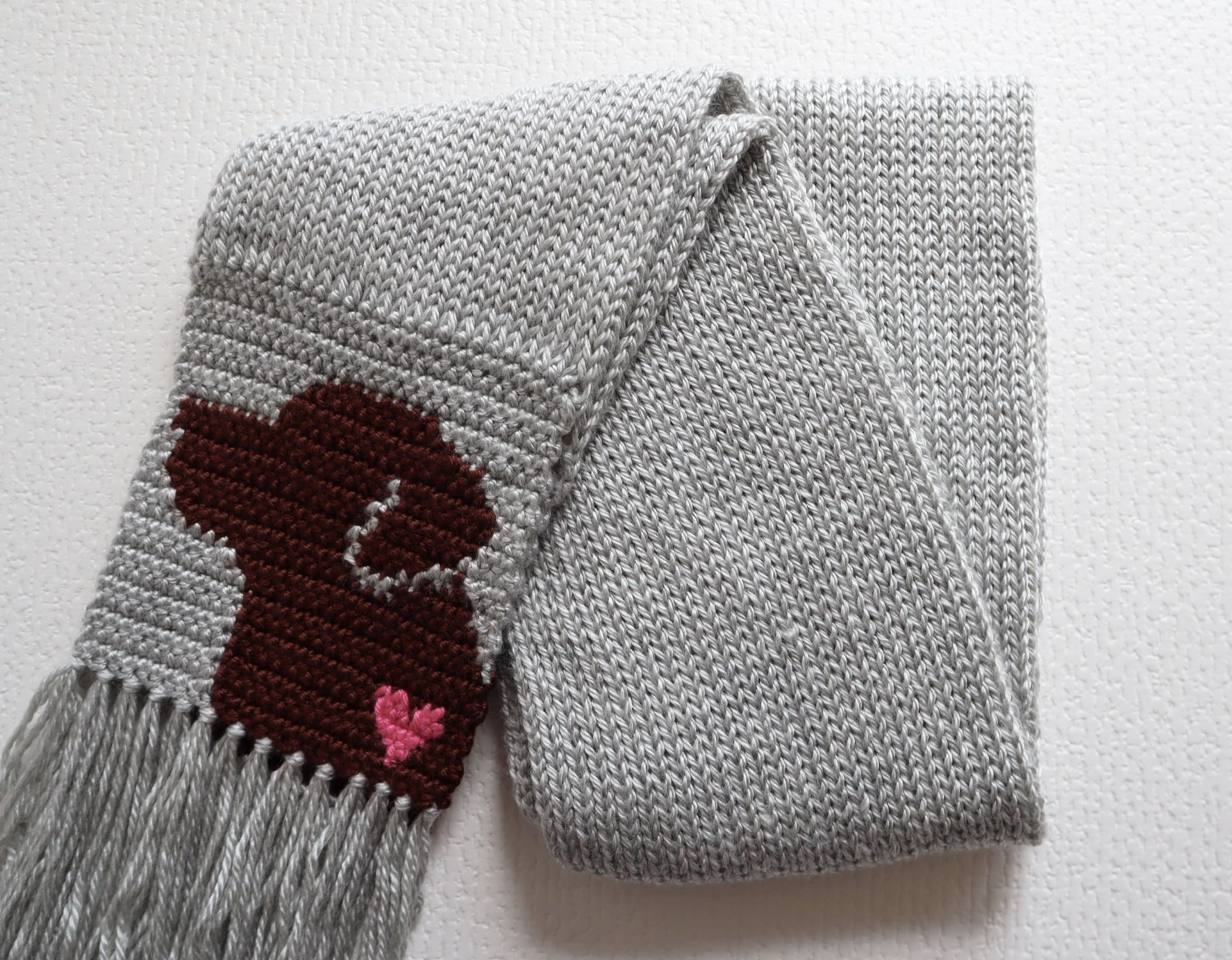 Handmade Labrador Retriever Scarf: Gray Knit Dog Lover Gift - Etsy