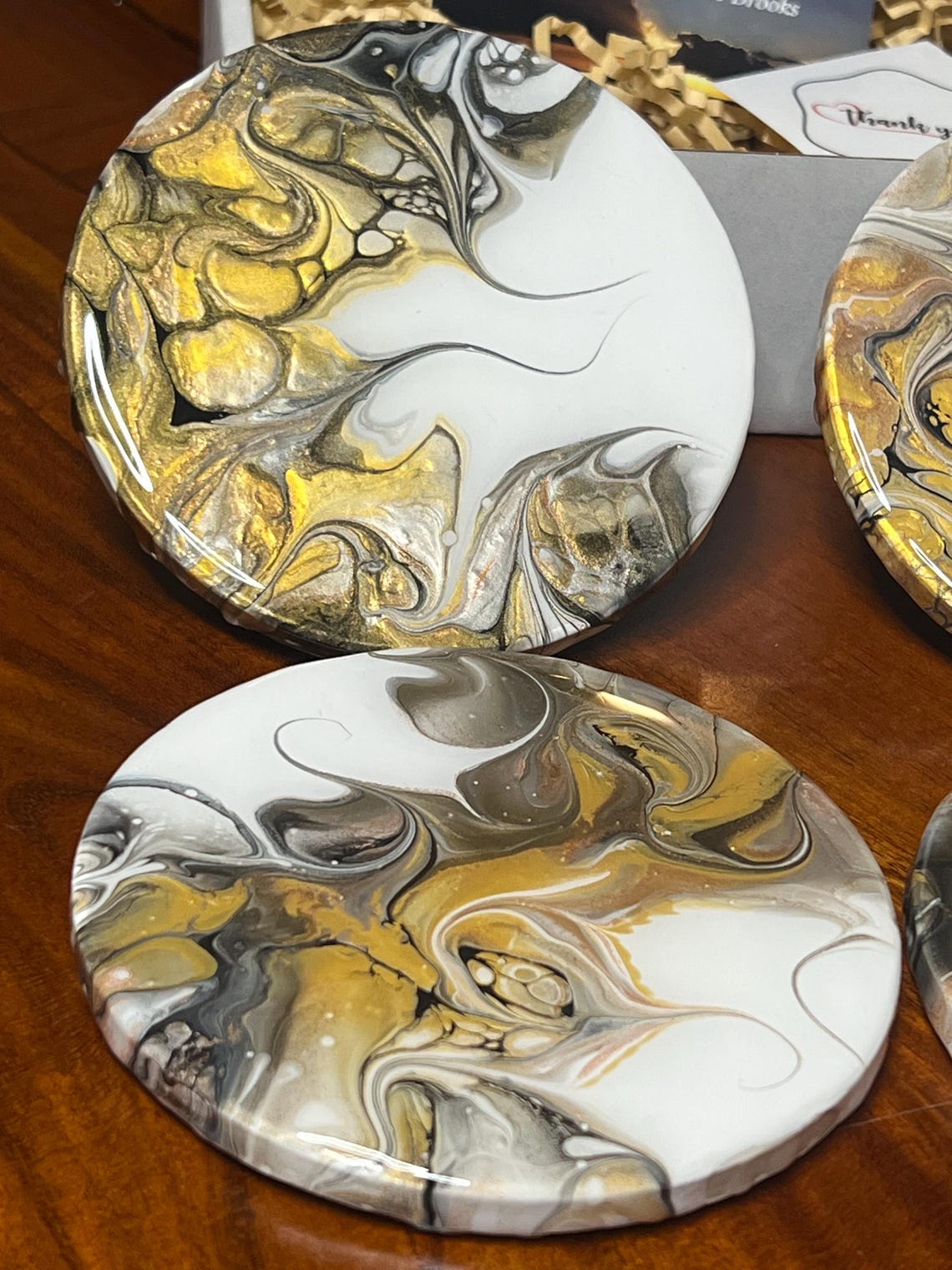 Fluid Art Coasters Made With the Finest Acrylic Paints, Pigments and ...