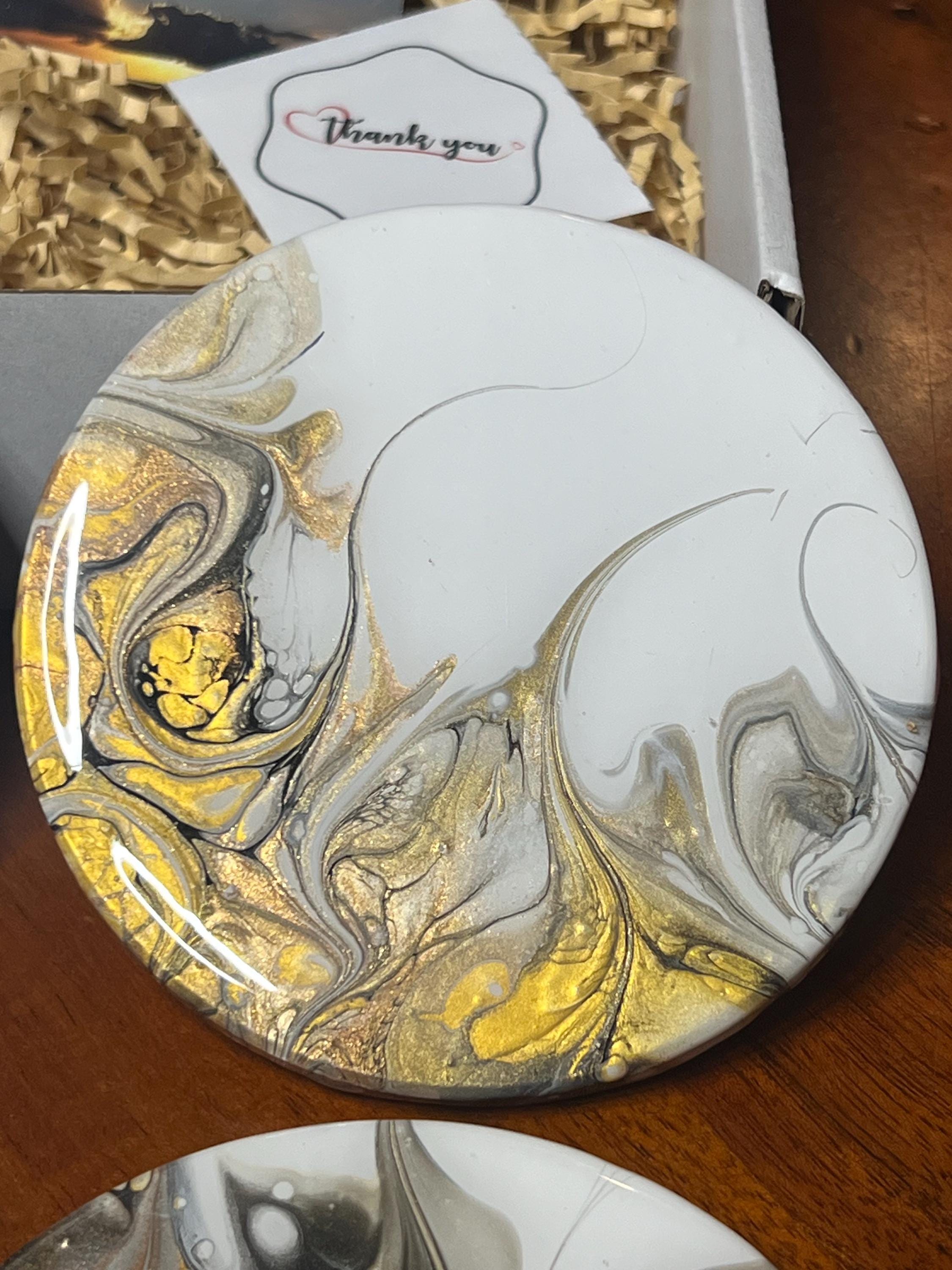 Fluid Art Coasters Made With the Finest Acrylic Paints, Pigments and ...