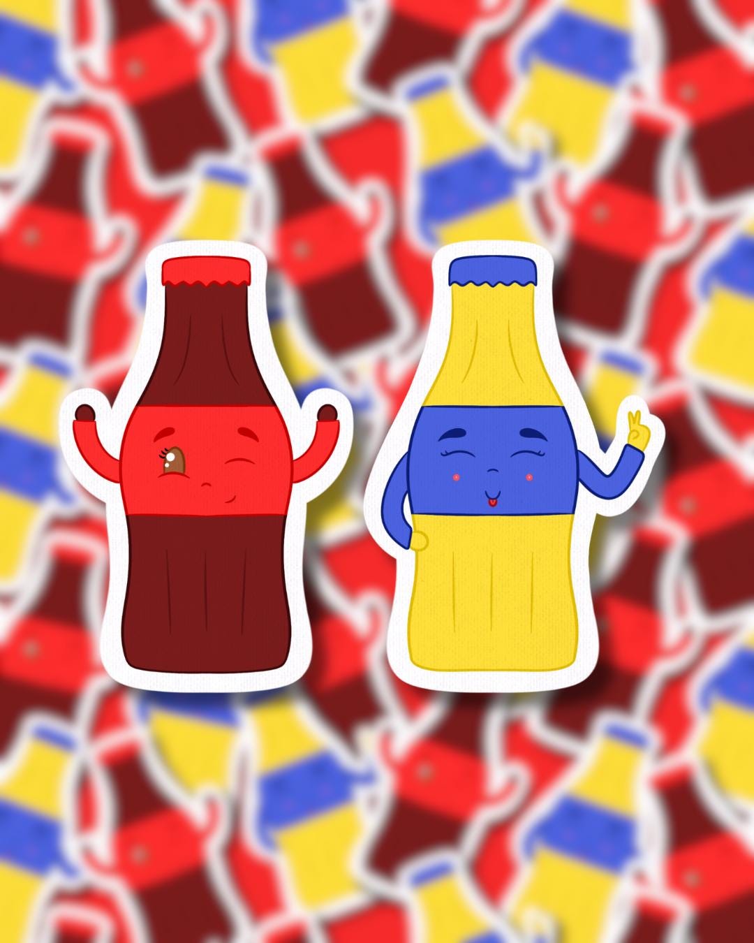 Cute Soda Duo Sticker • Coke & Inca Kola • Kawaii Drinks PNG - Etsy