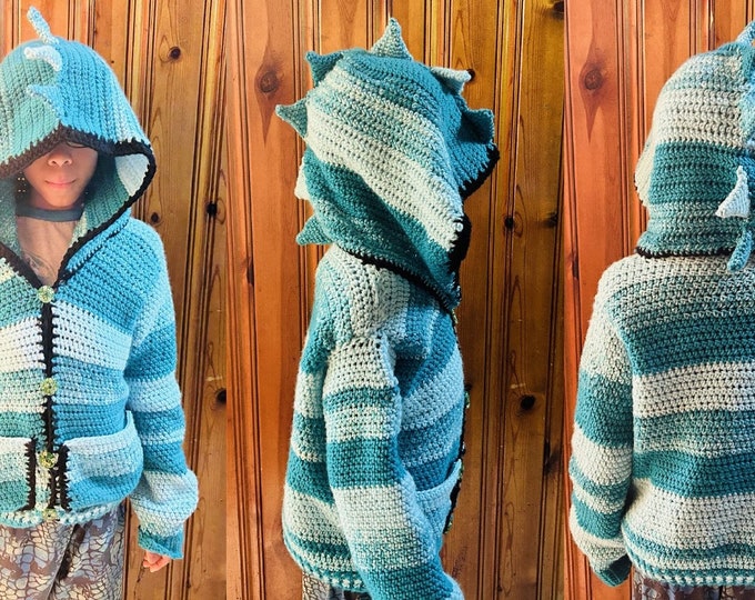 Dinosaur Cardigan Crochet Pattern in English PDF - Etsy Canada
