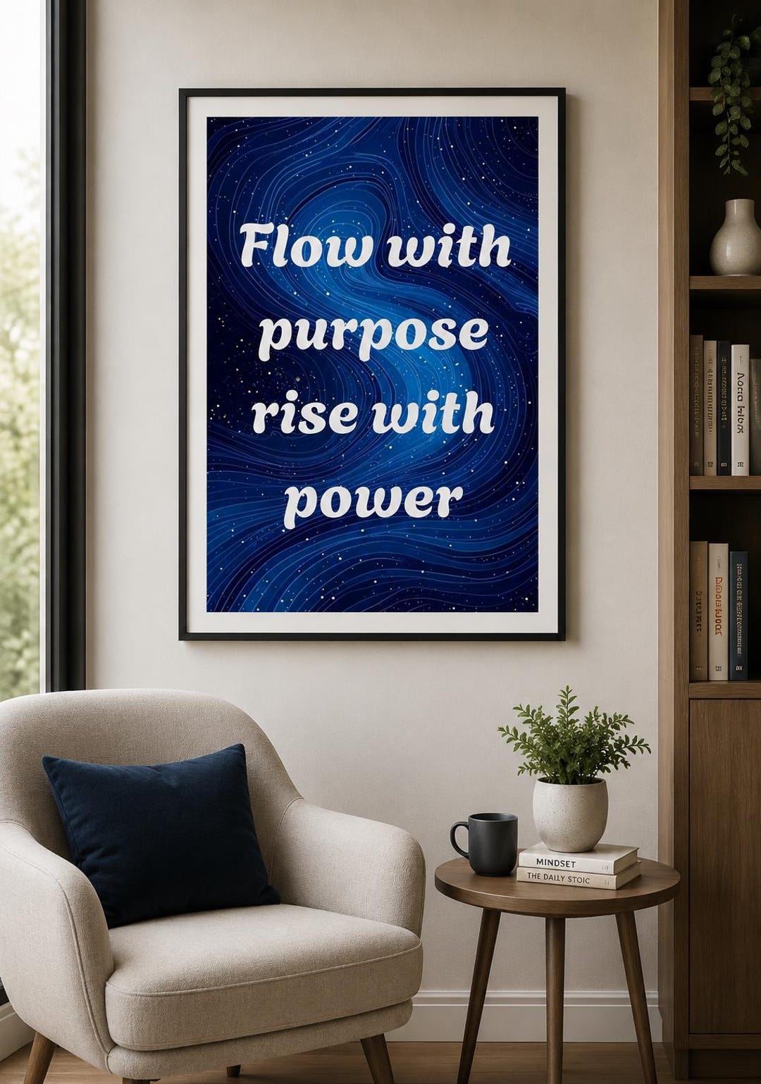 Motivational Quote Print | Blue Abstract Wall Art (digital Download) - Etsy