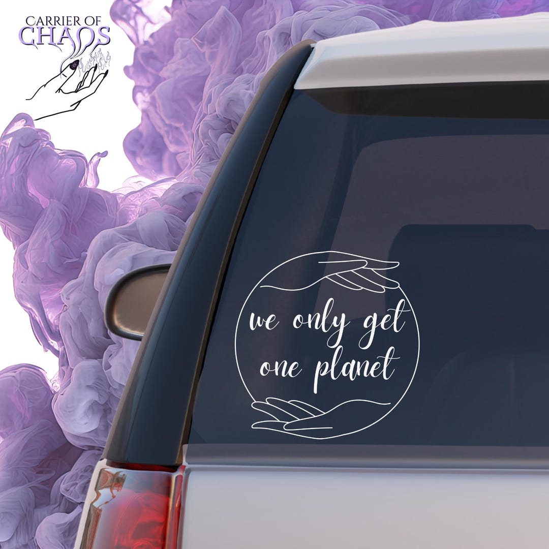 Minimalist Earth Day Bumper Sticker | “we Only Get One Planet ...