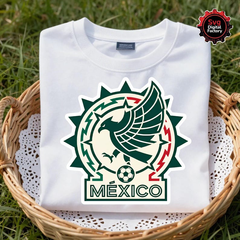 Mexico Soccer Logo SVG PNG, Mexico Eagle Crest Clipart, World Cup 2026 ...