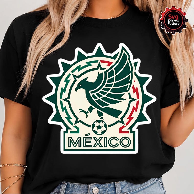 Mexico Soccer Logo SVG PNG, Mexico Eagle Crest Clipart, World Cup 2026 ...