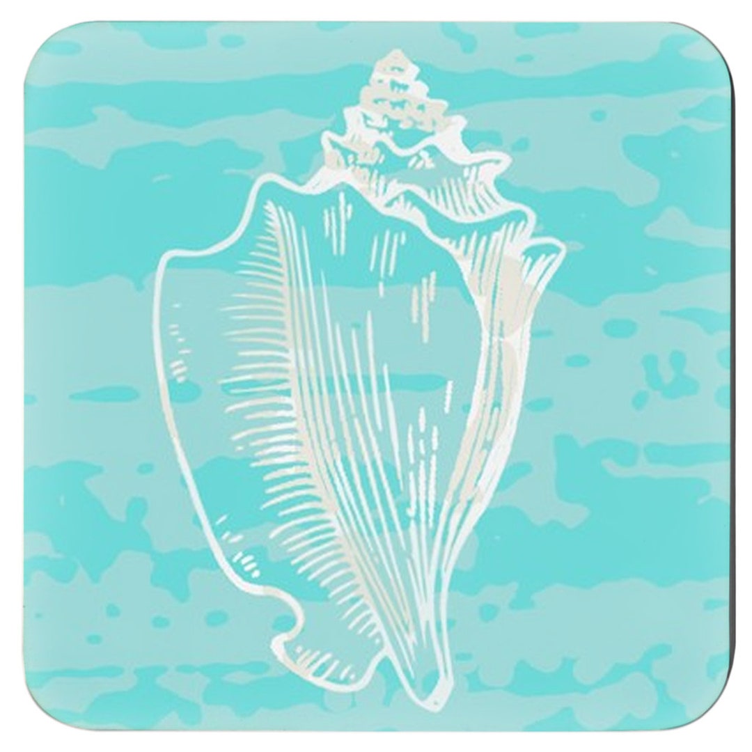 Aqua Coastal Beach Coaster Gift Set, Oceanside Living Coaster Set for ...