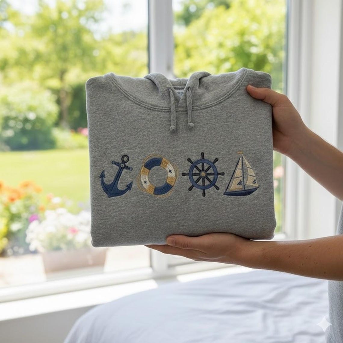 Ship Anchor and Sailor Embroidery Design, Nautical Maritime Digital ...
