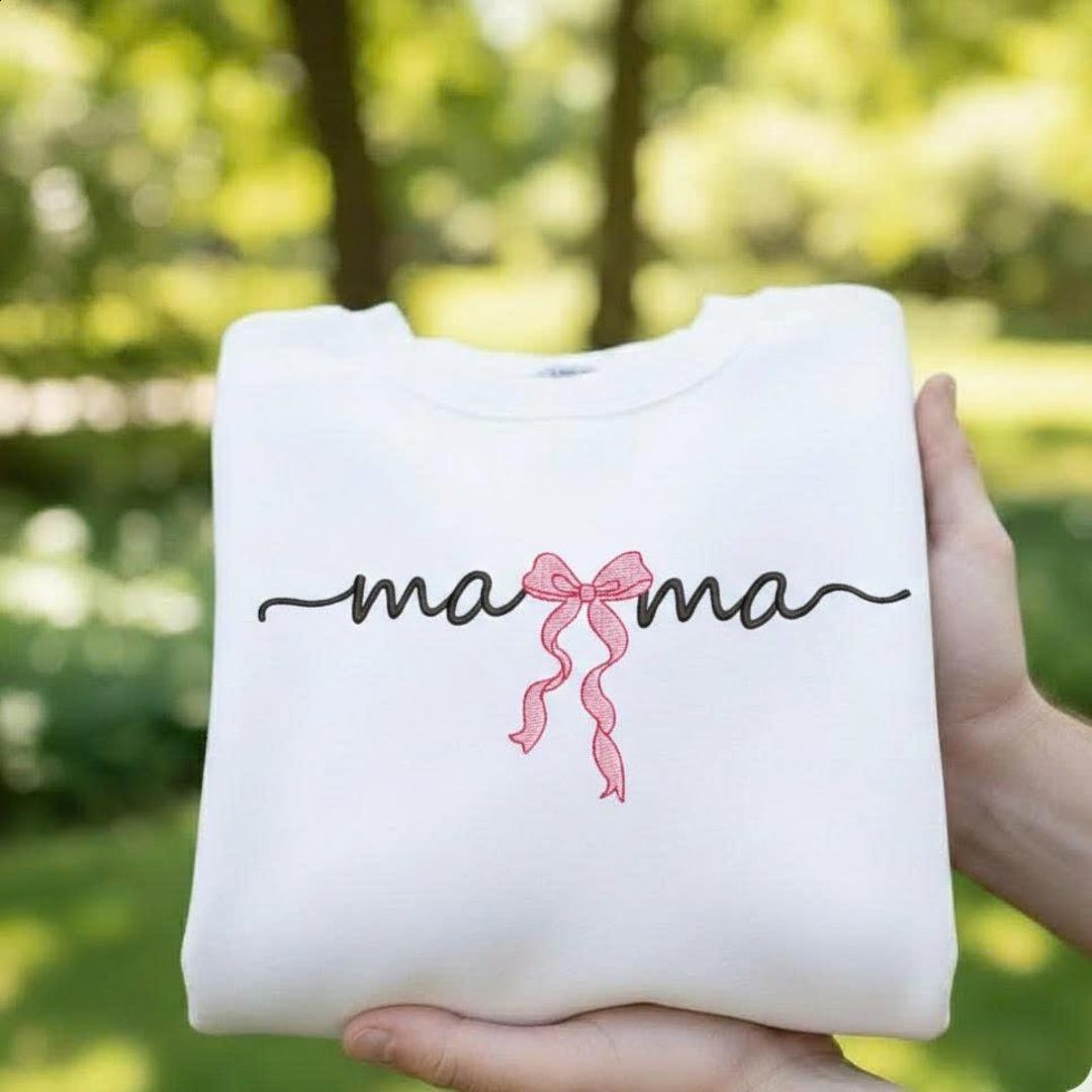 MAMA Applique Embroidery Design, Varsity Style Motherhood Digital File ...