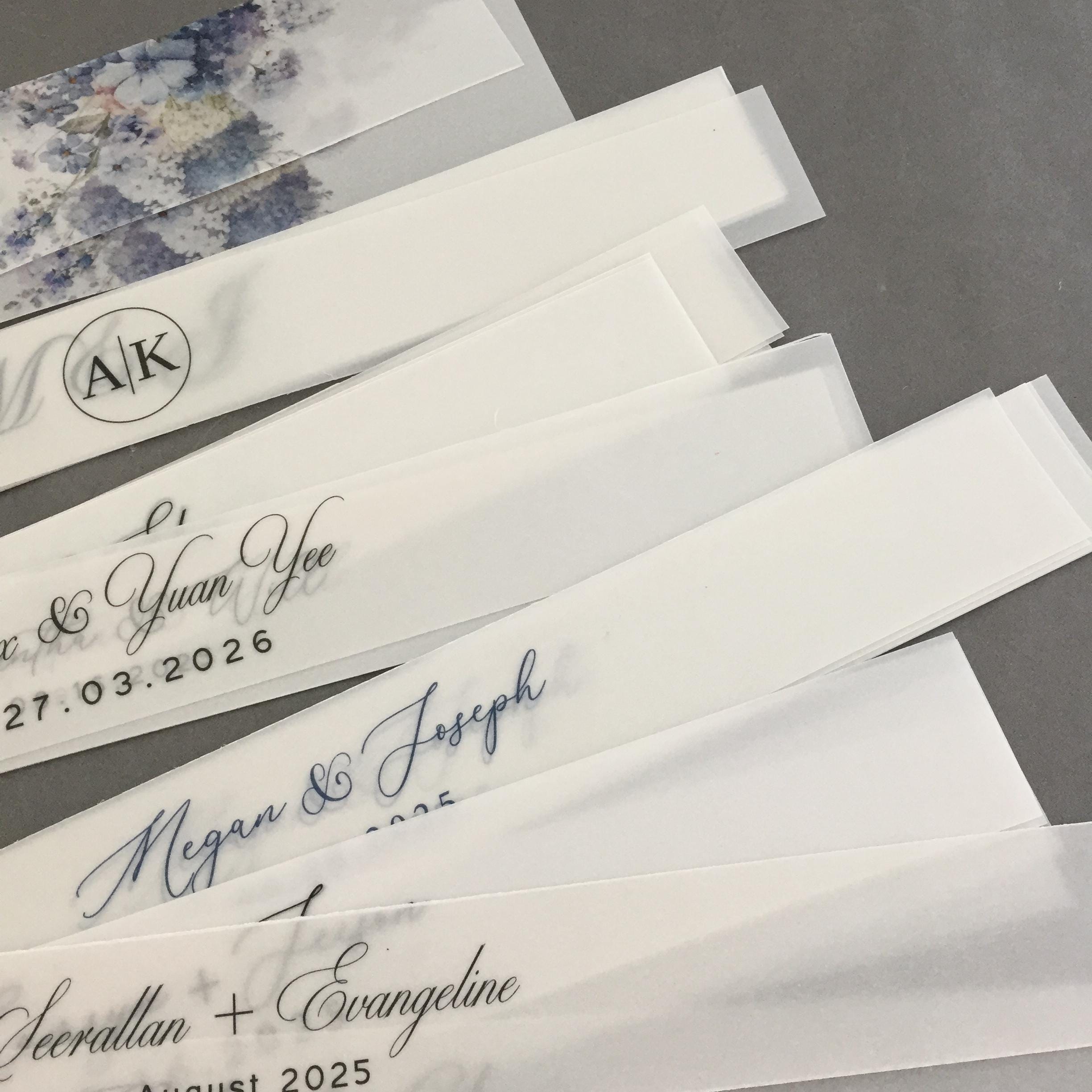 Vellum Belly Band, Belly Band Wedding Invitation, Custom Vellum Belly ...