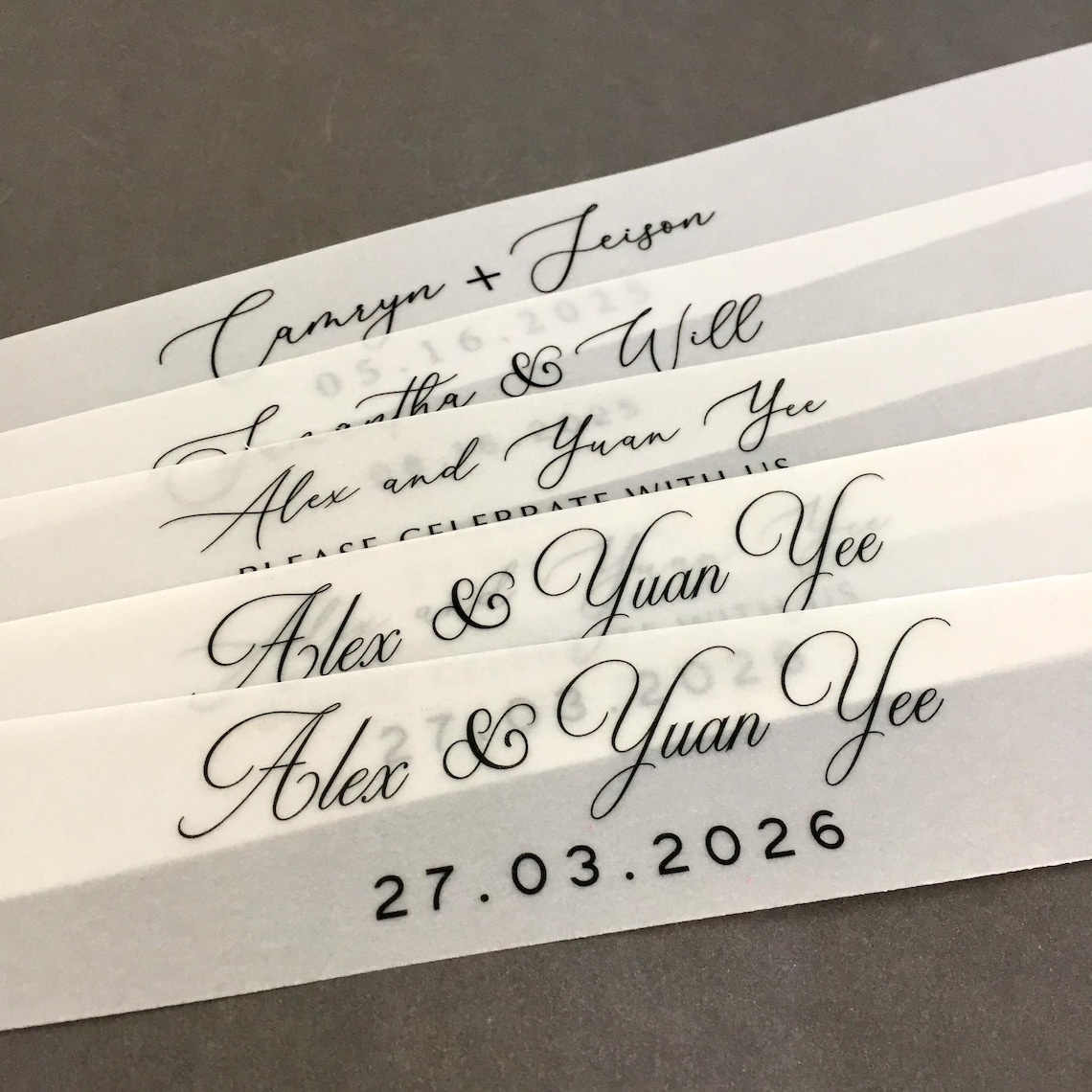 Vellum Belly Band, Belly Band Wedding Invitation, Custom Vellum Belly ...