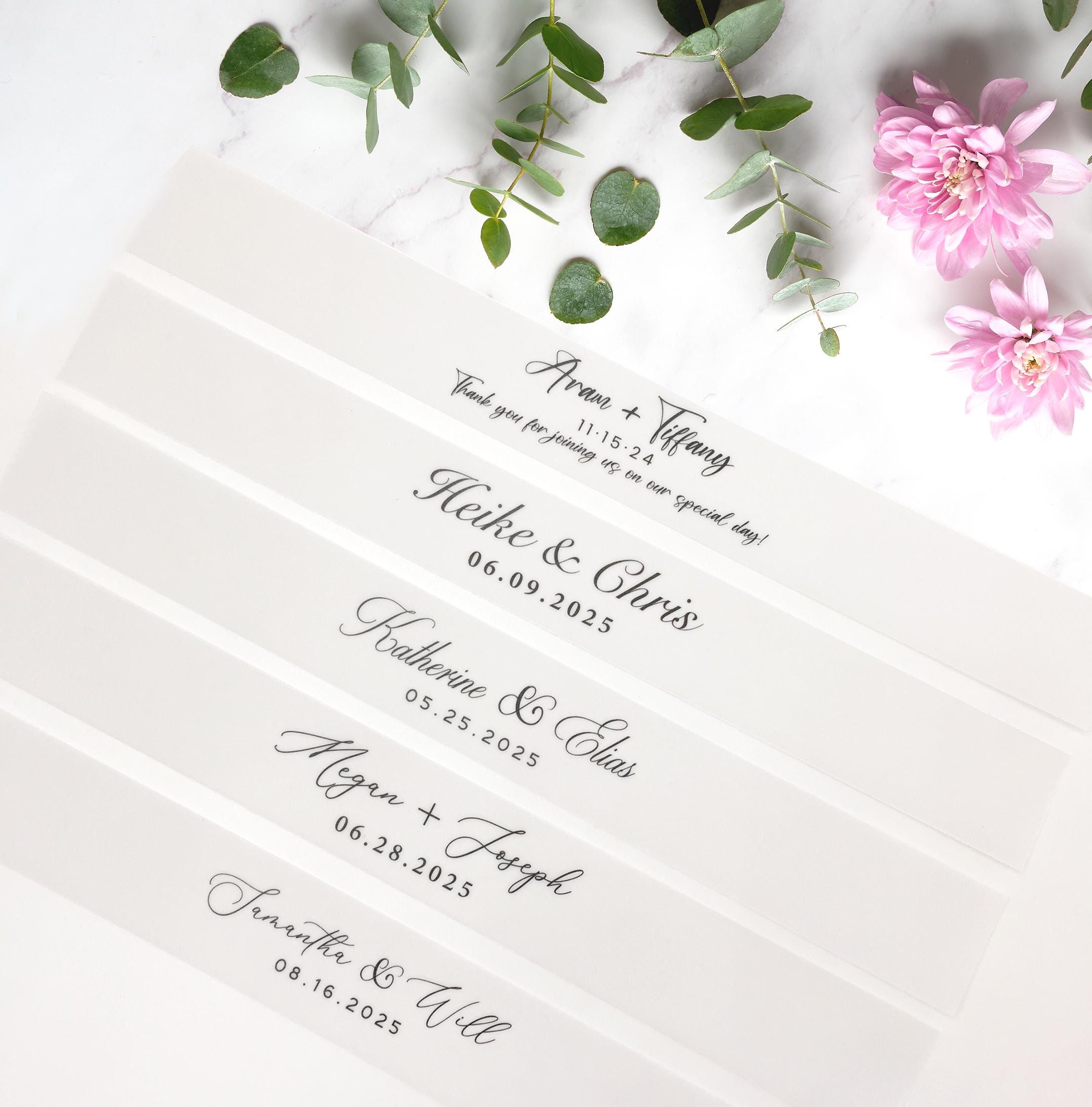 Vellum Belly Band, Belly Band Wedding Invitation, Custom Vellum Belly ...
