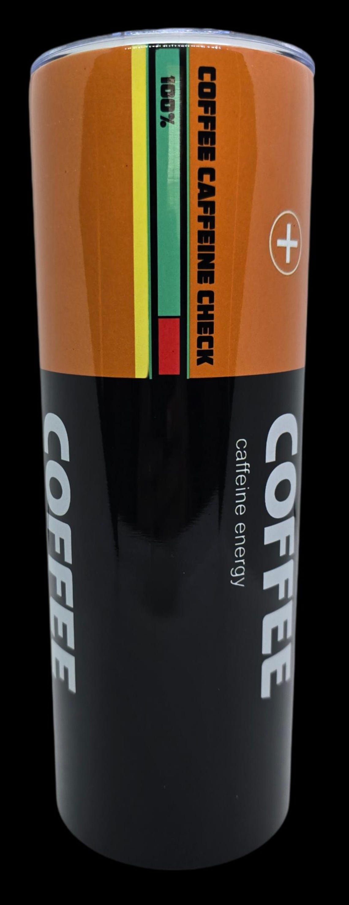 Coffee Battery 20 Oz Tumbler: Funny Insulated Stainless Steel Travel ...