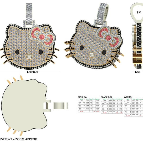 Diamond Pendant Cad - Etsy UK