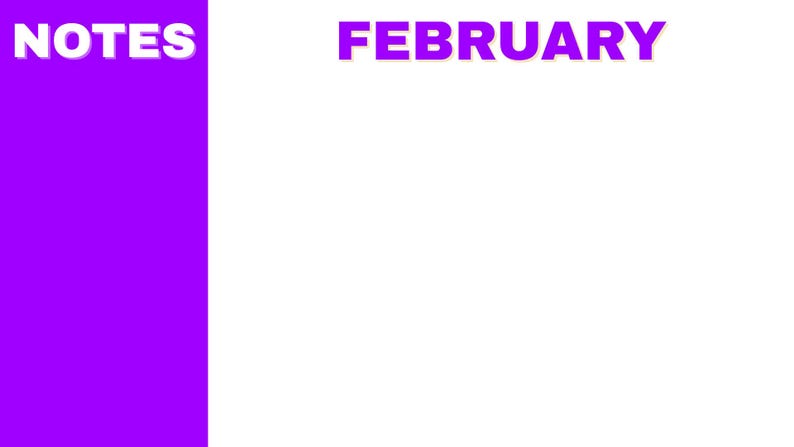 Purple 2026 Calendar Printable (PDF) - Etsy