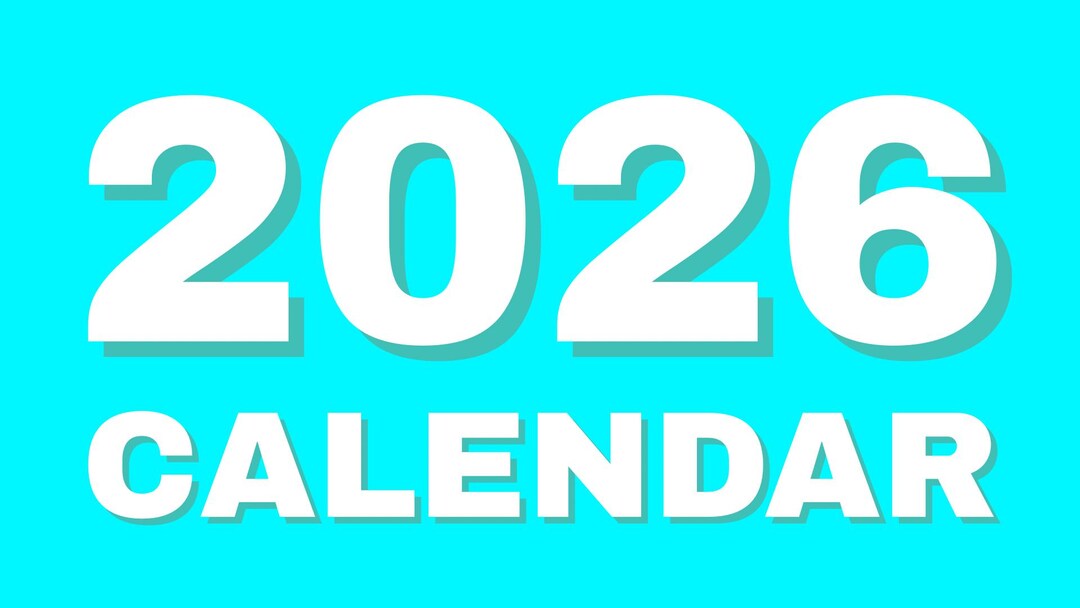 Blue 2026 Calendar Printable (PDF) - Etsy Australia