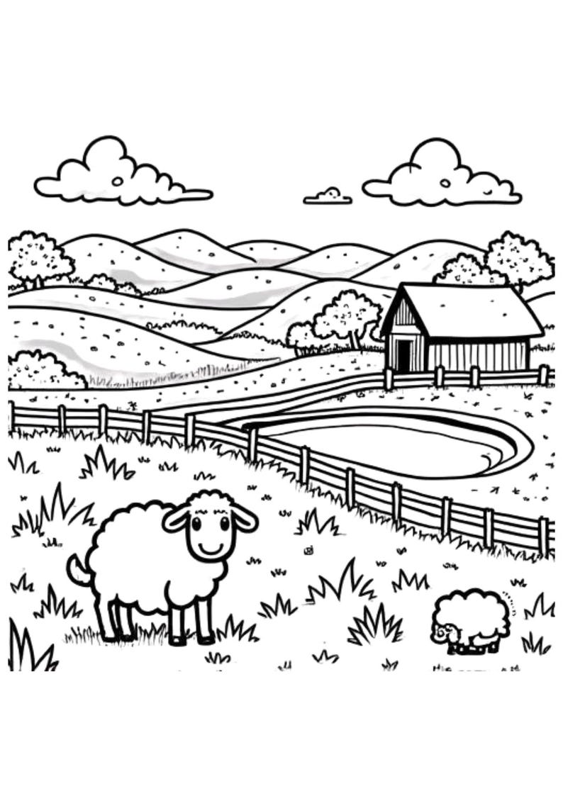 Farm Animals - 50 Printable Colouring Pages (PDF) - Etsy