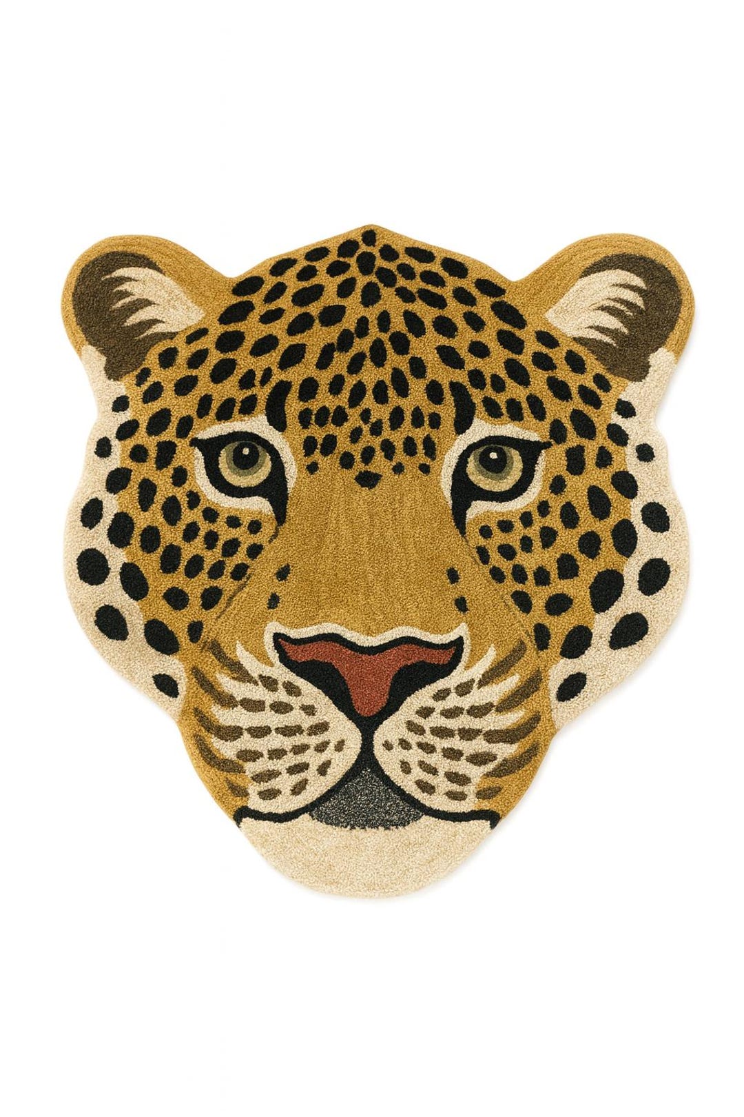Leopard Head Rug | Animal Tufted Carpet | Cat Shaped Floor Mat | Kids ...