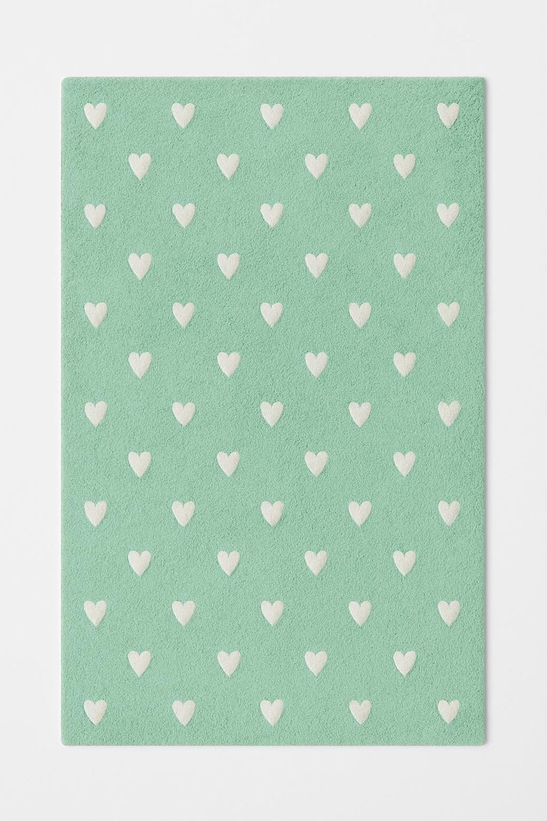 Mint Green Heart Tufted Rug | Cute Pastel Bedroom Decor, Kids Playroom ...