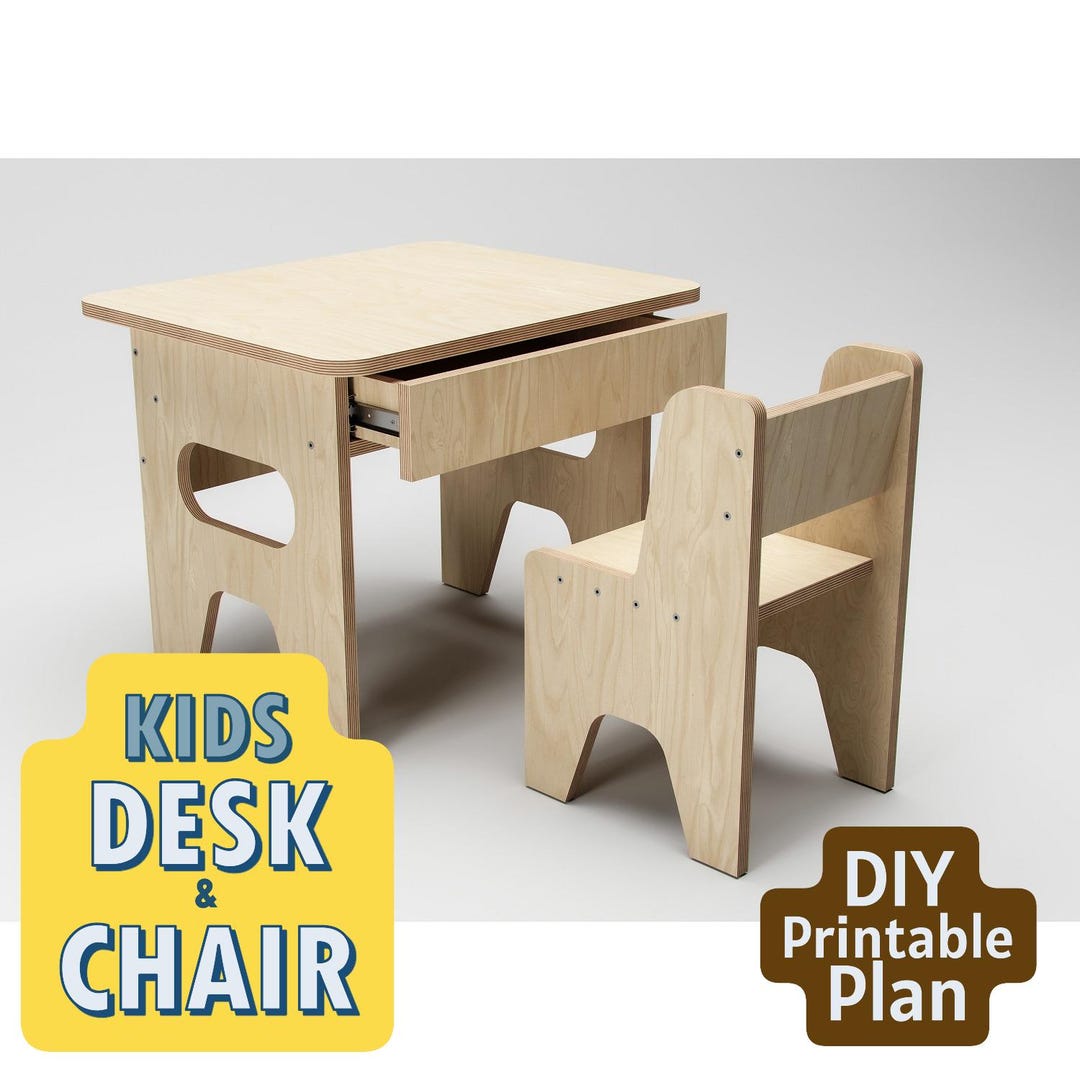 Planos de escritorios y sillas para niños (PDF) / Madera contrachapada ...