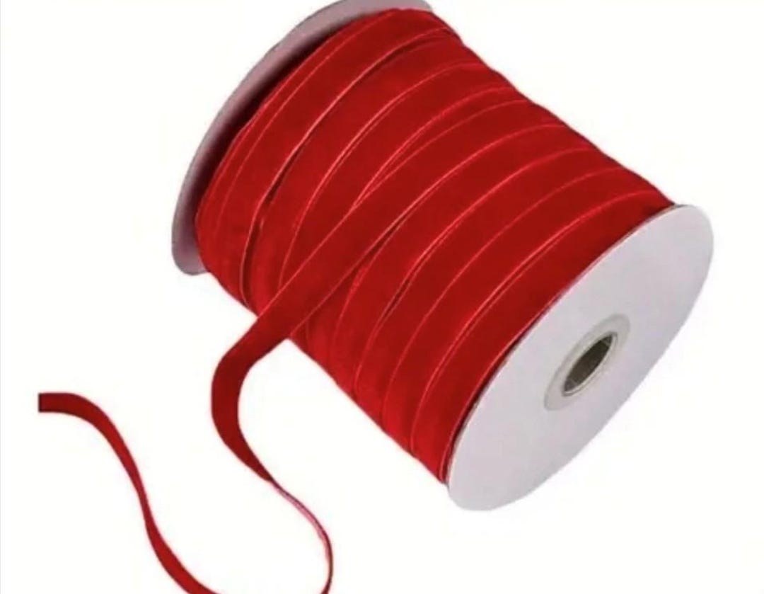 Luxury Red Velvet Ribbon for Christmas - 10mm Wide, 5m Length - Etsy