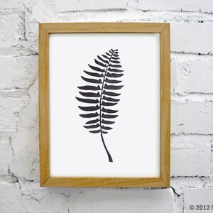 Forest Fern Linocut Block Botanical Print - Etsy