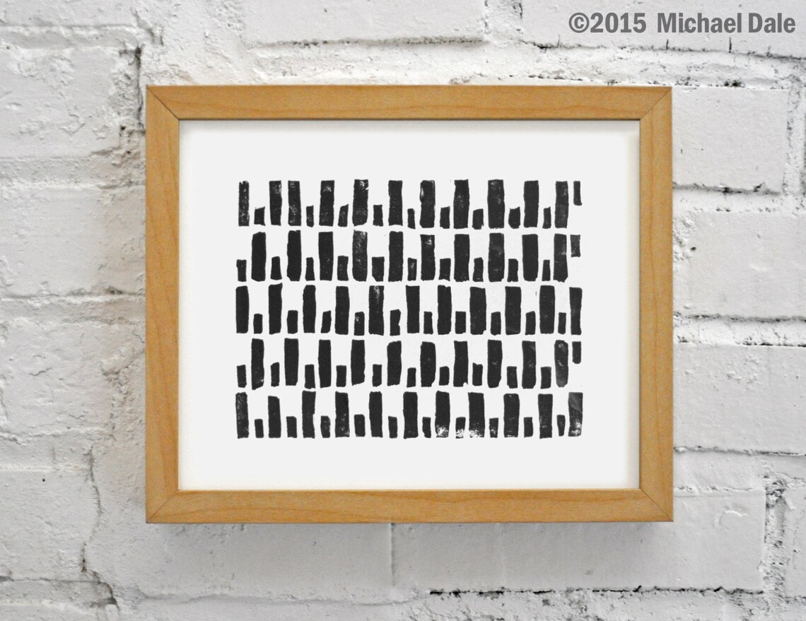 Black and White Modern Print - Pattern Blocks - Etsy