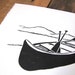 Canoe Handmade Print - Lake River Mountains - Etsy