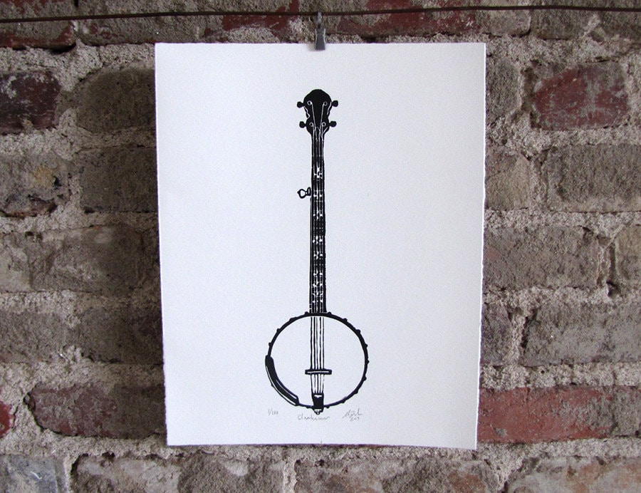 Banjo Bluegrass Limited Edition Print - Music Wall Art - Etsy