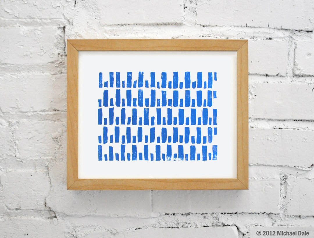 Modern Blue Print - Pattern Minimalist Art - Etsy
