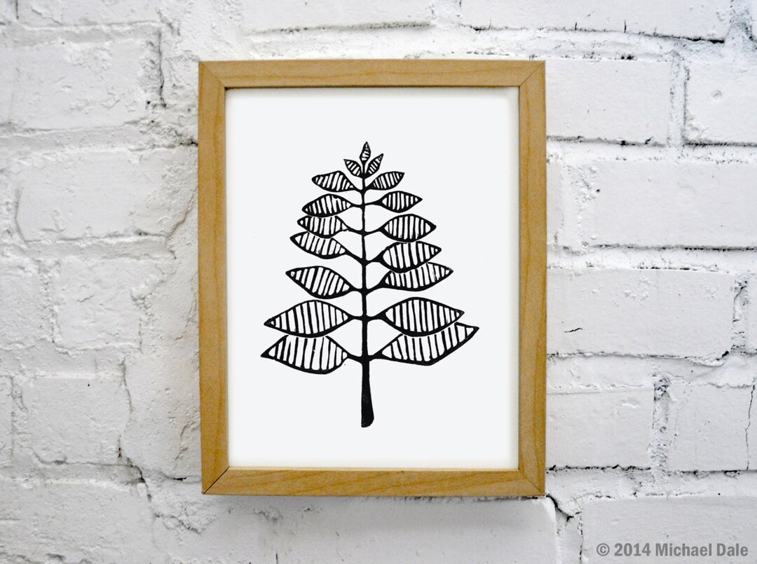 Forest Fern Block Print - Plant Fern Botanical Flowers - Etsy