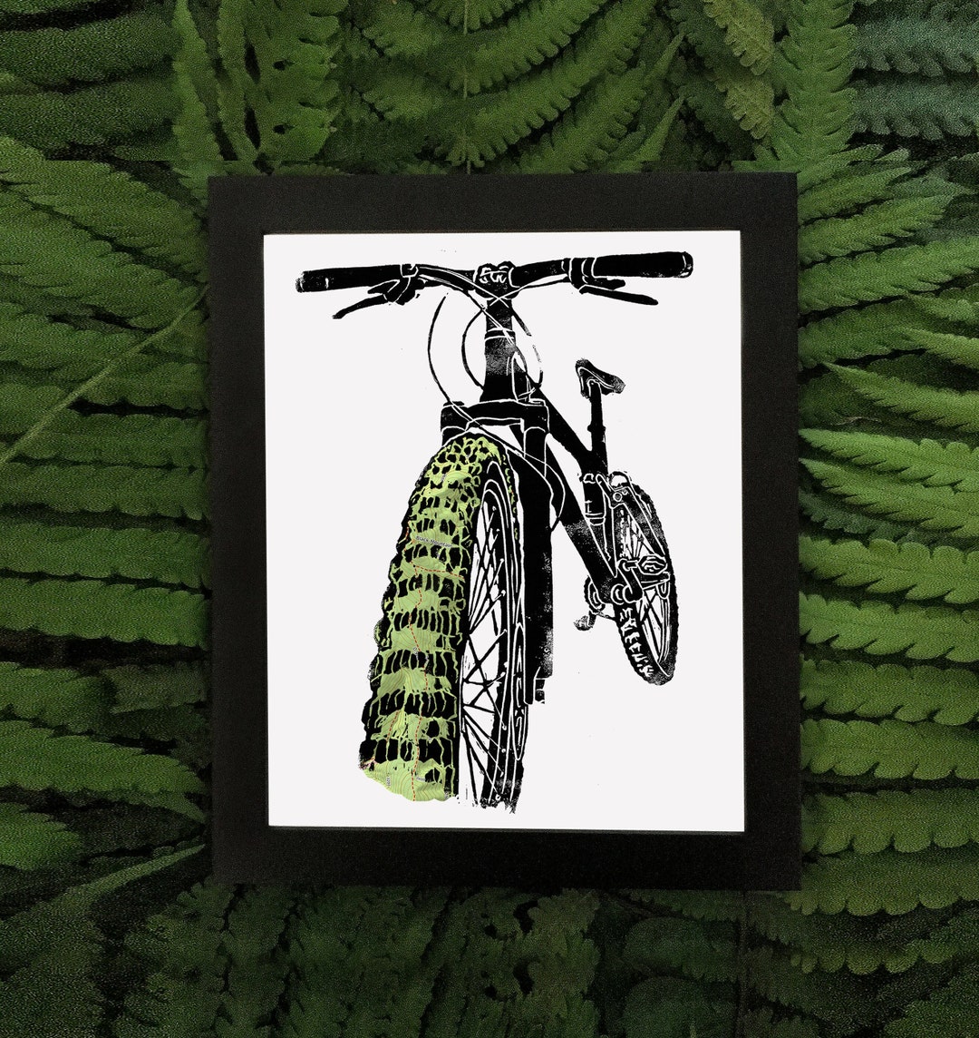 Mountain Bike Custom Topographic Trails Print - Etsy