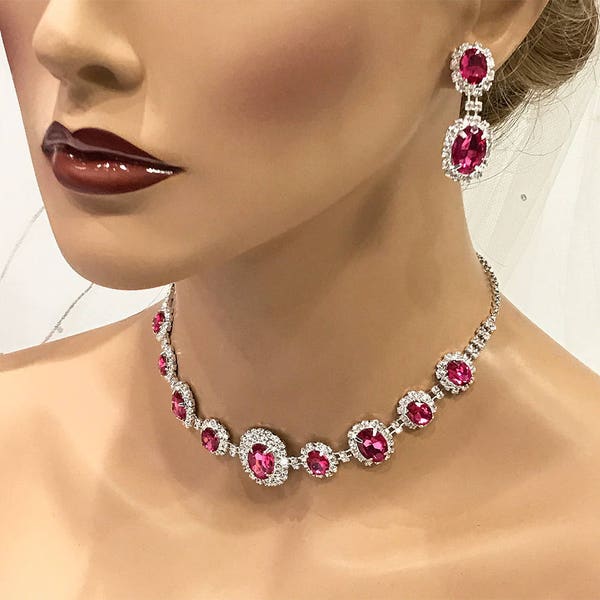Fuchsia Necklace - Etsy