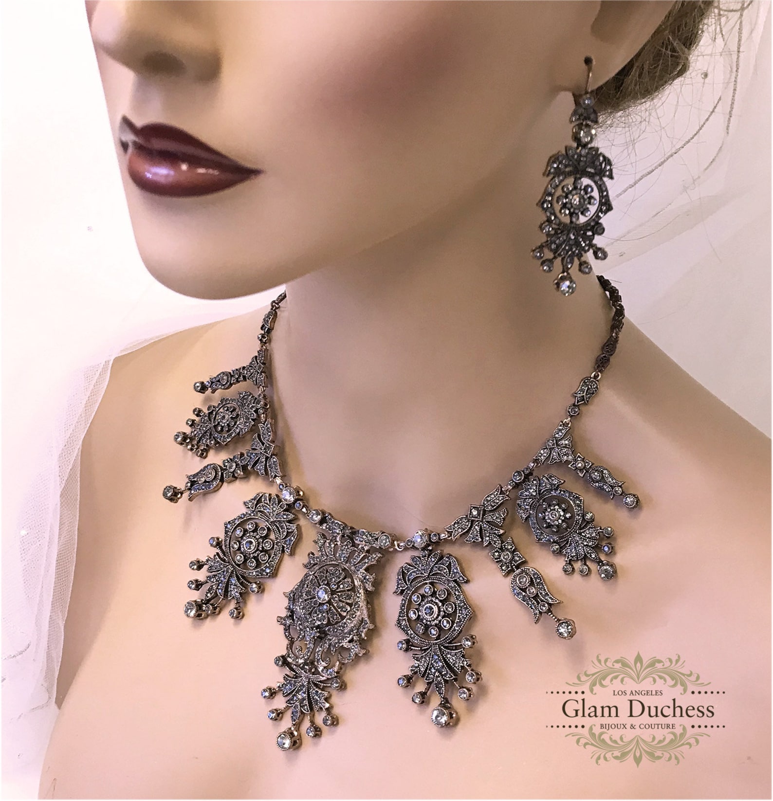 Bridal Jewelry Set Vintage Inspired Victorian Jewelry Set - Etsy