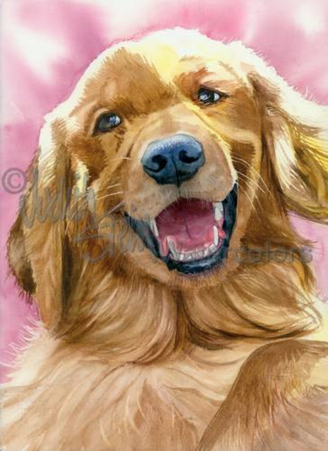 Golden Retriever AKC Sporting Gun Dog Service Dog Pet - Etsy