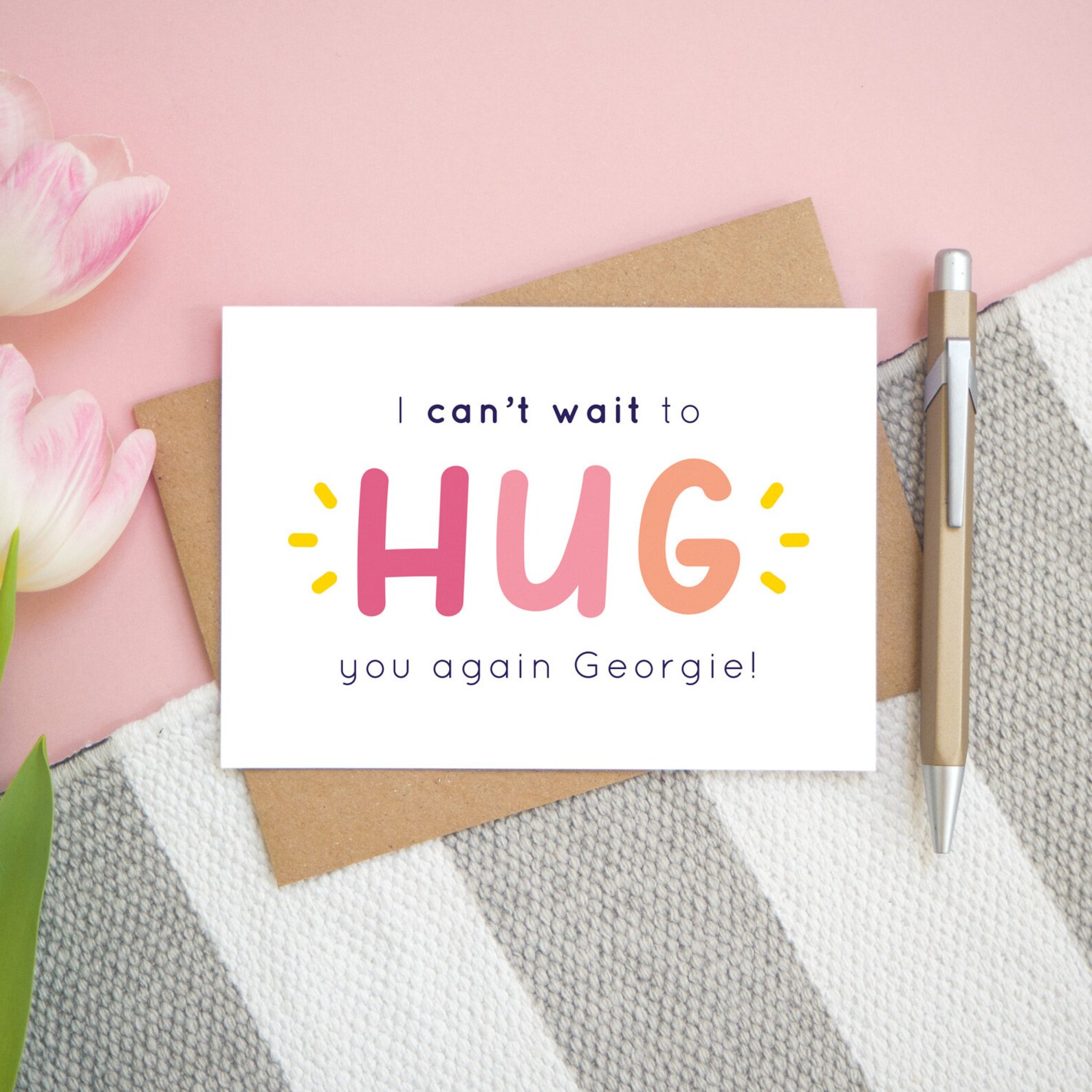 I Can't Wait to Hug You Again Card - Etsy