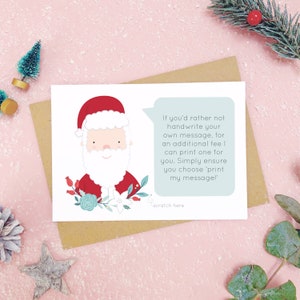 Christmas Santa Personalised Scratch Card - Etsy UK