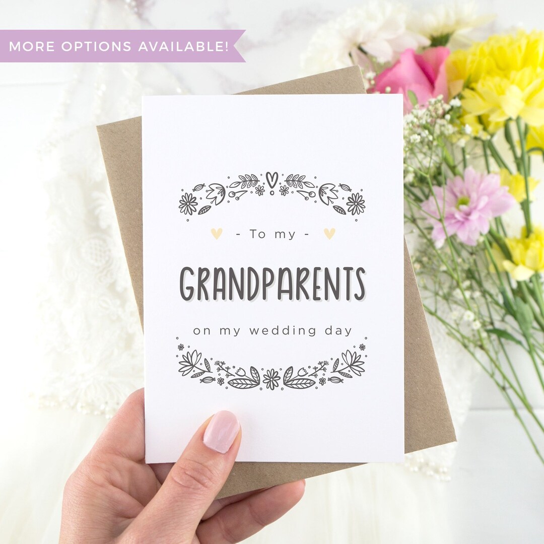 To My Grandparents Wedding Day Card - Etsy