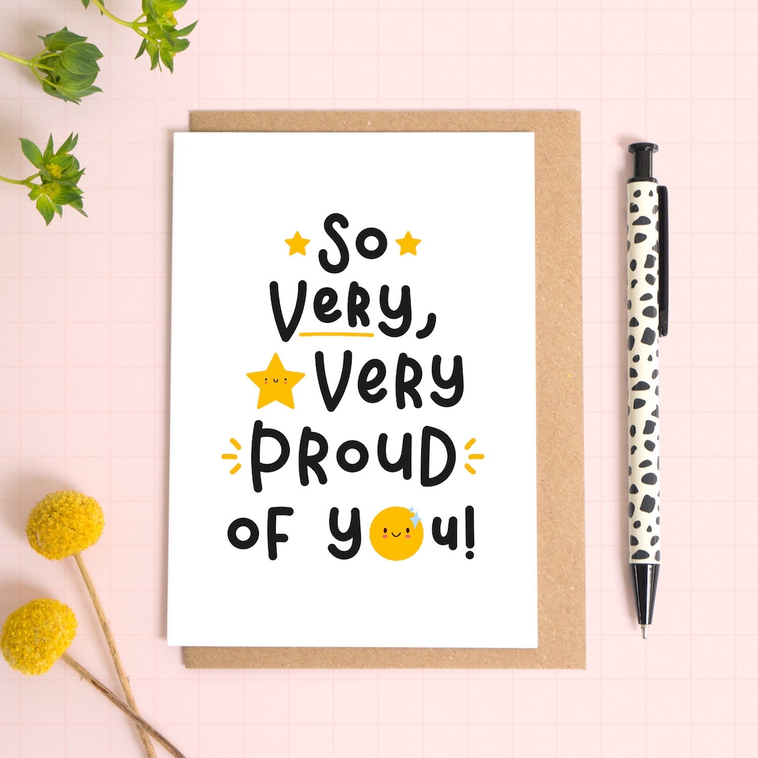 Proud of You Congratulations Card - Graduation Card - Exam Results Card ...