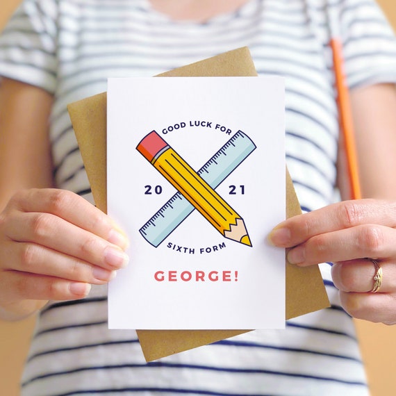 Good Luck For Sixth Form Personalised Card | Etsy