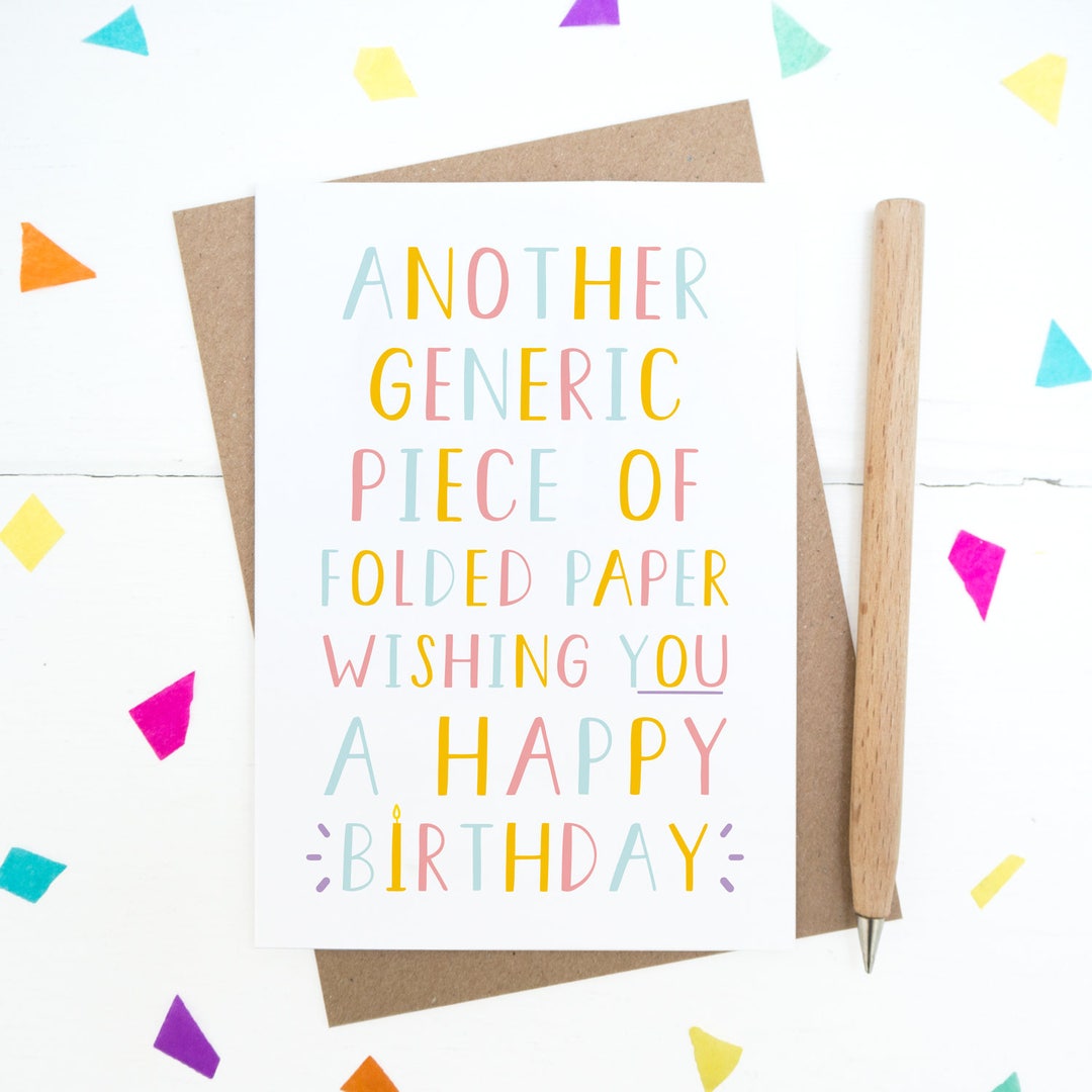 Generic Birthday Card - Etsy