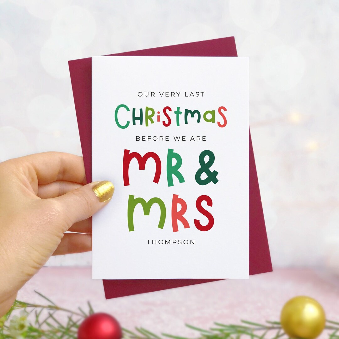Personalised Last Christmas Before Marriage Card - Etsy